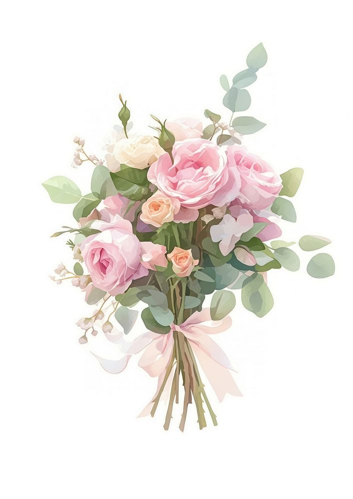 Coquette rose bouquet roses art | Free Photo Illustration - rawpixel