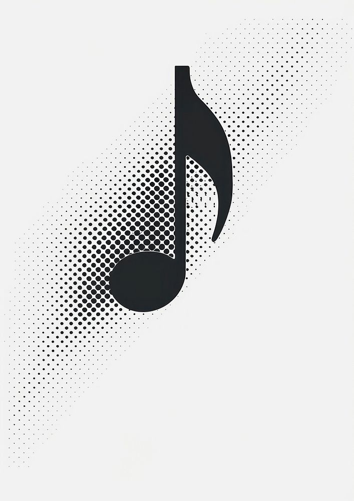 simple music note halftone black | Free Photo Illustration - rawpixel