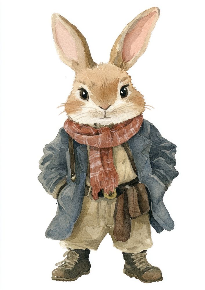 rabbit police catch fox robber | Free Photo Illustration - rawpixel