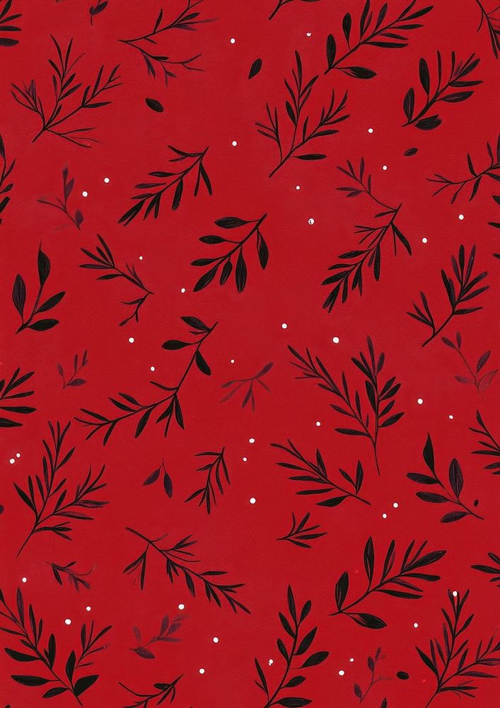 Christmas red pattern small pine | Free Photo Illustration - rawpixel
