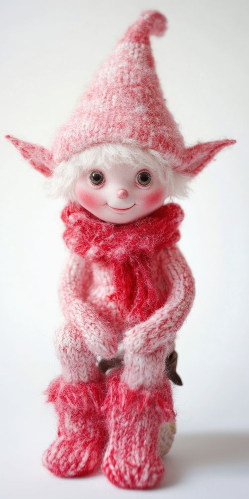 Pink elf scarf doll face. | Free Photo - rawpixel