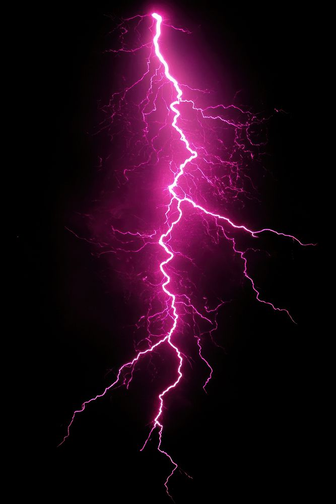 Pink Lightning lightning storm night. | Free Photo - rawpixel