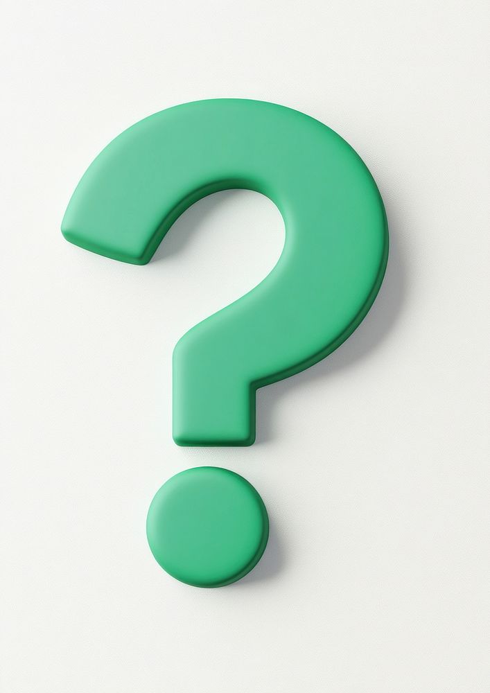 Question mark green colors 3d | Free Photo Illustration - rawpixel