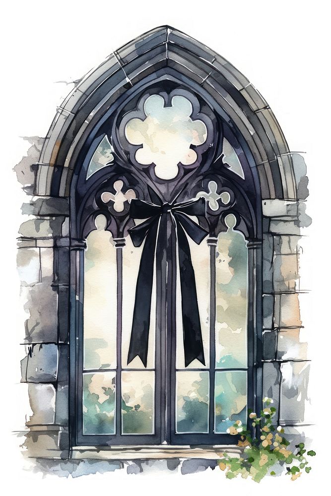 Black coquette gothic arch architecture | Free Photo Illustration ...