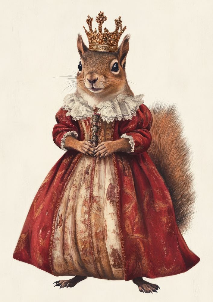 Animal painting squirrel human. | Free Photo Illustration - rawpixel