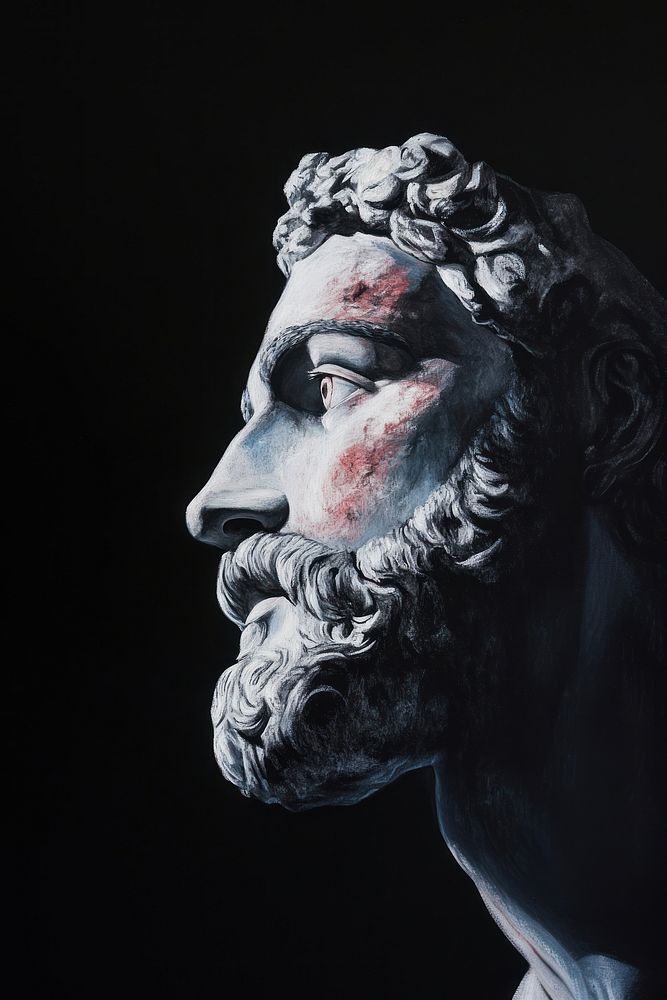 Greek illustration sculpture portrait. | Free Photo Illustration - rawpixel