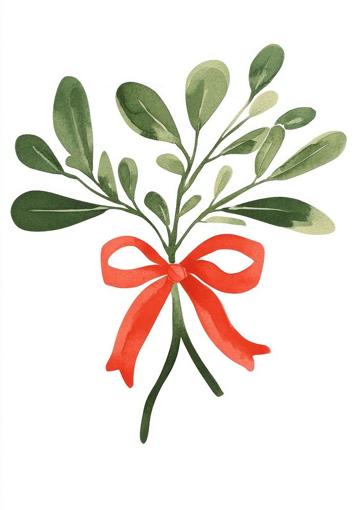 Mistletoe art illustration leaves. | Free Photo Illustration - rawpixel