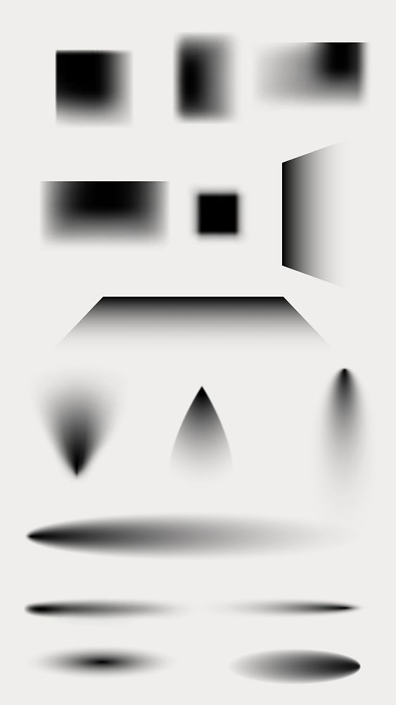 Abstract grayscale gradient shape illustration | Free Vector - rawpixel