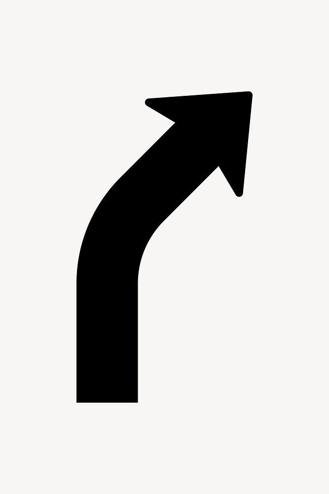 Curved arrow direction sign design | Free Photo Illustration - rawpixel