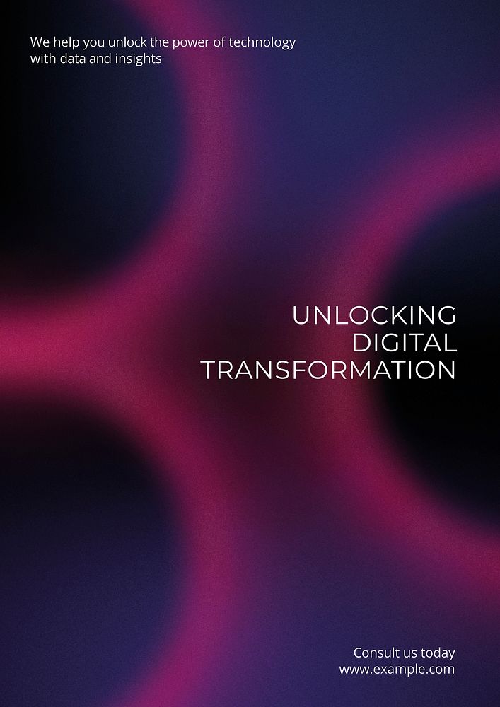 Digital transformation gradient poster template | Free Vector Template ...