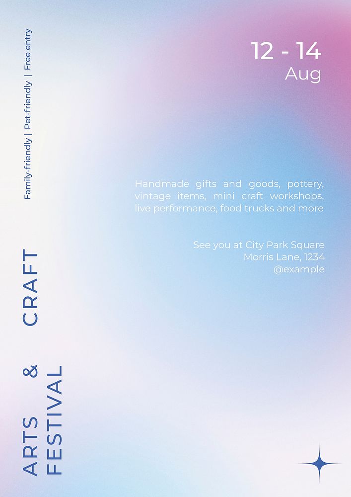 Craft festival gradient poster template | Free Vector Template - rawpixel