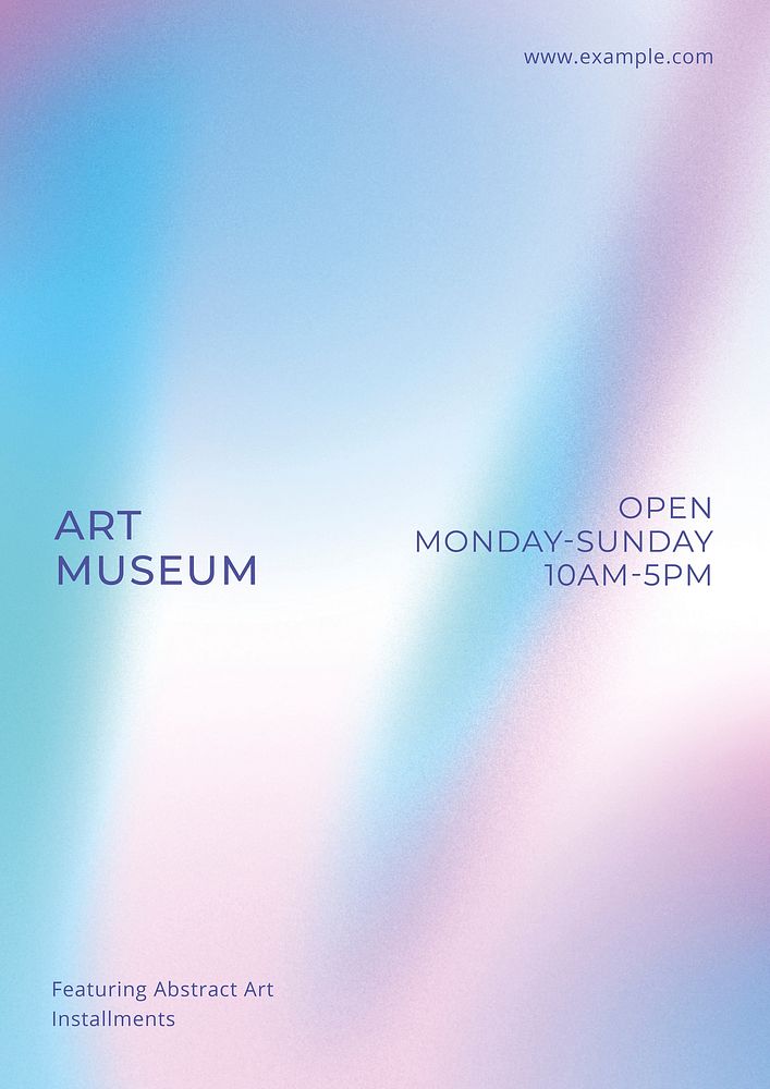 Art museum gradient poster template | Free Vector Template - rawpixel