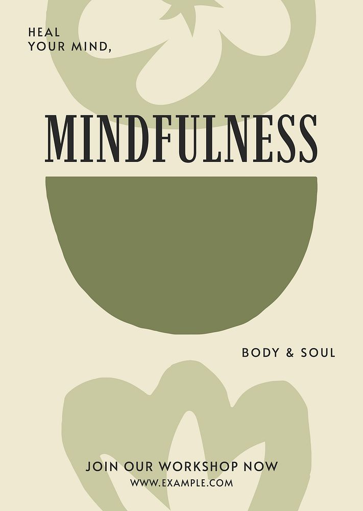 Mindfulness workshop poster template | Free Photo - rawpixel