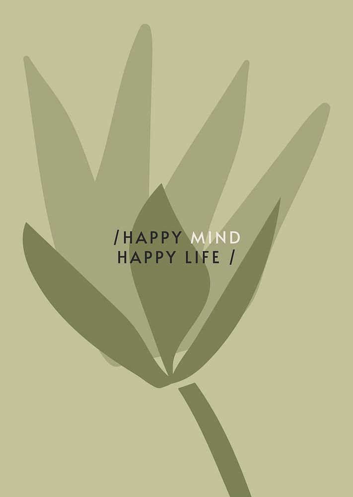 Happy life poster template vector | Free Vector Template - rawpixel