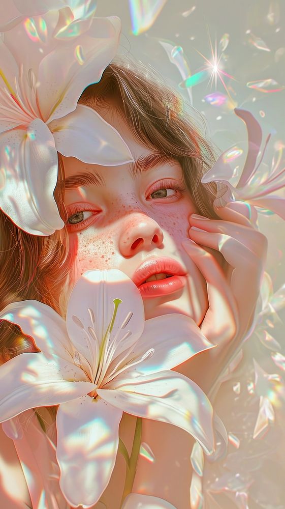 Lily portrait flower plant. | Premium Photo Illustration - rawpixel