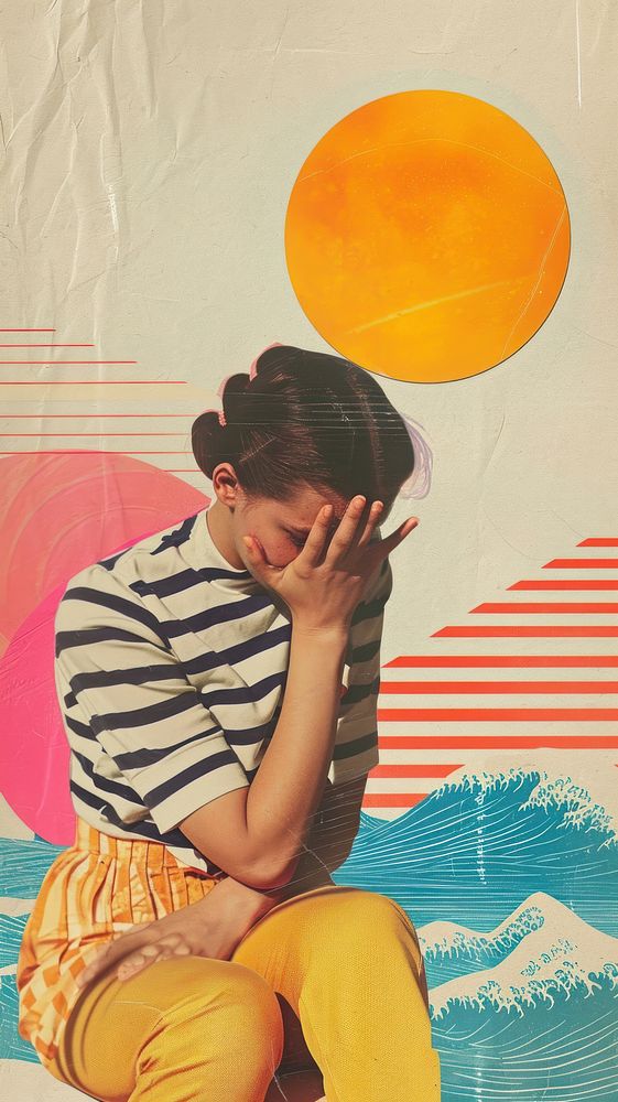 Collage Retro dreamy sad art | Premium Photo Illustration - rawpixel