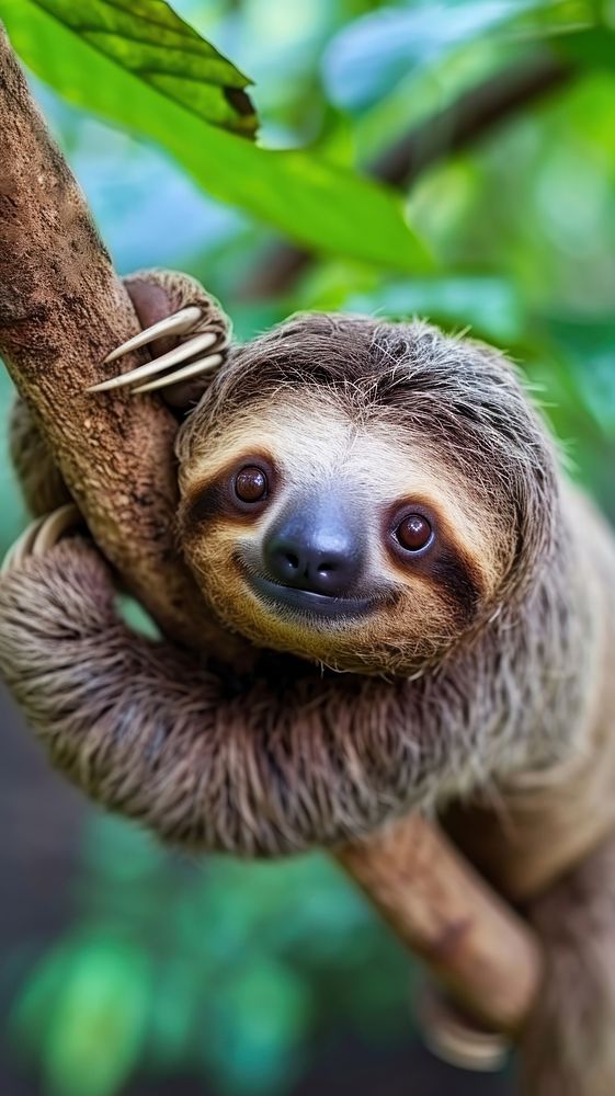 Sloth hanging tree branch wildlife | Premium Photo - rawpixel