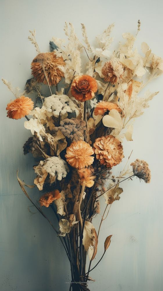 Dried flowers painting plant art. | Premium Photo - rawpixel