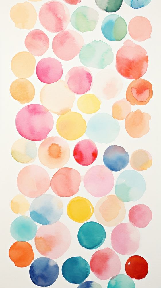 Watercolor circles pattern painting art. | Premium Photo Illustration ...