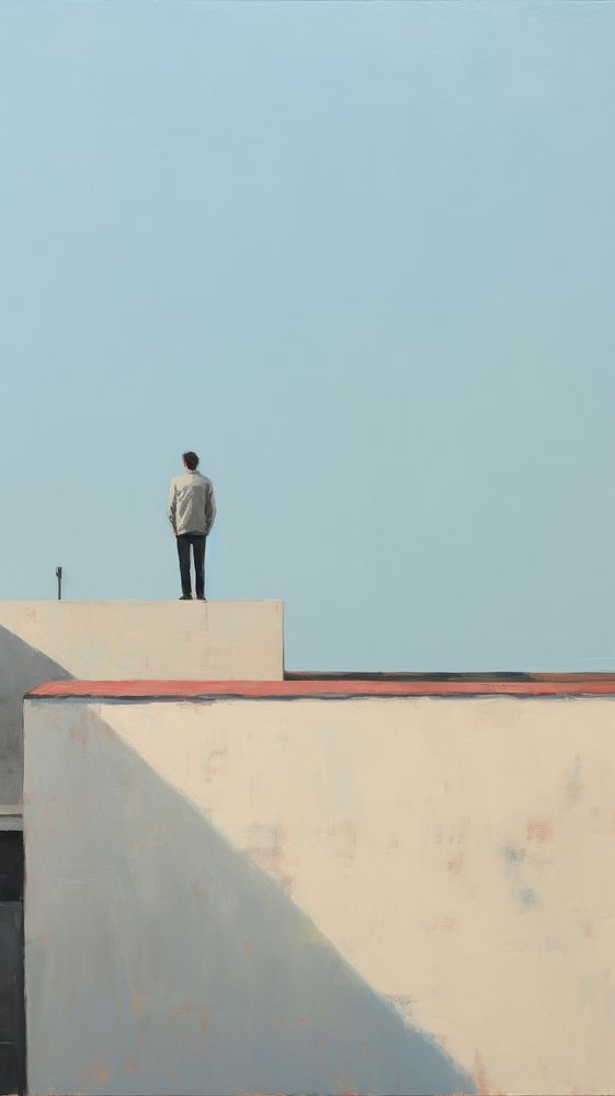 Man standing rooftop architecture outdoors | Free Photo Illustration ...