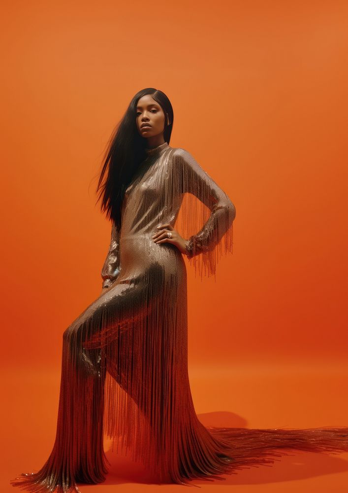 Black Woman Long Hair Wearing Premium Photo Rawpixel