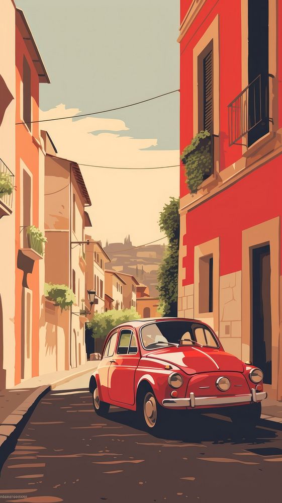 Retro film Rome vehicle street | Premium Photo Illustration - rawpixel