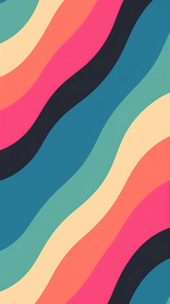 Retro illustration curve lines pattern | Free Photo Illustration - rawpixel