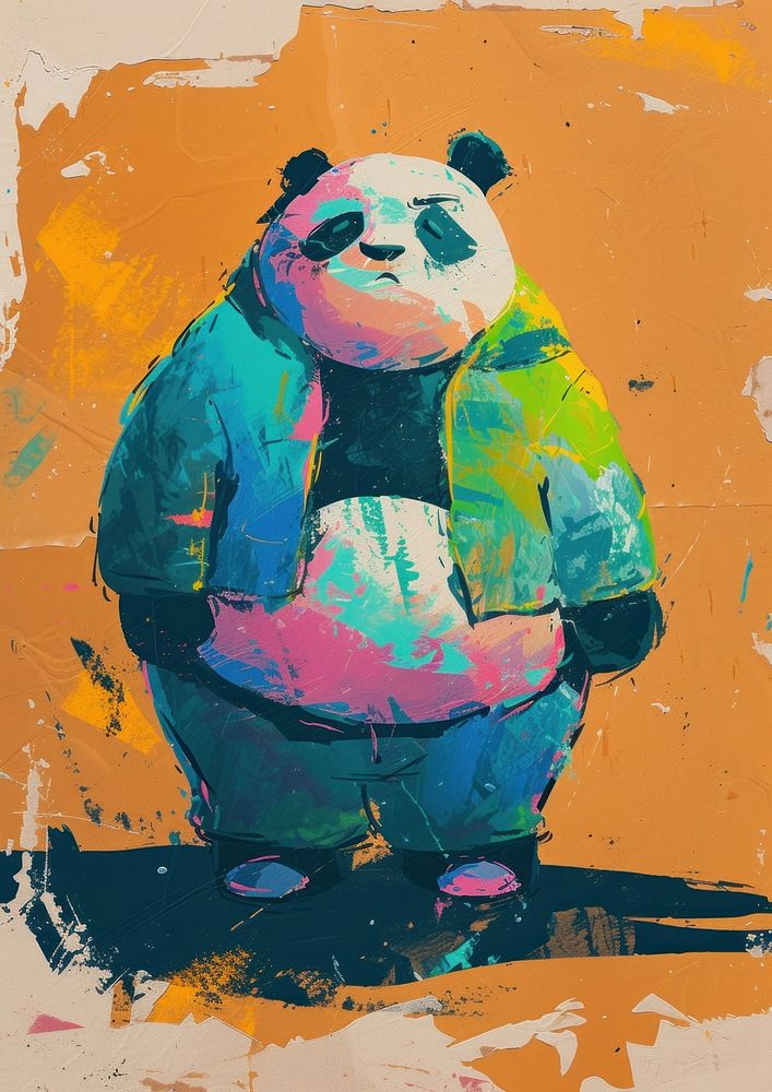 Panda painting bear art. | Premium Photo Illustration - rawpixel
