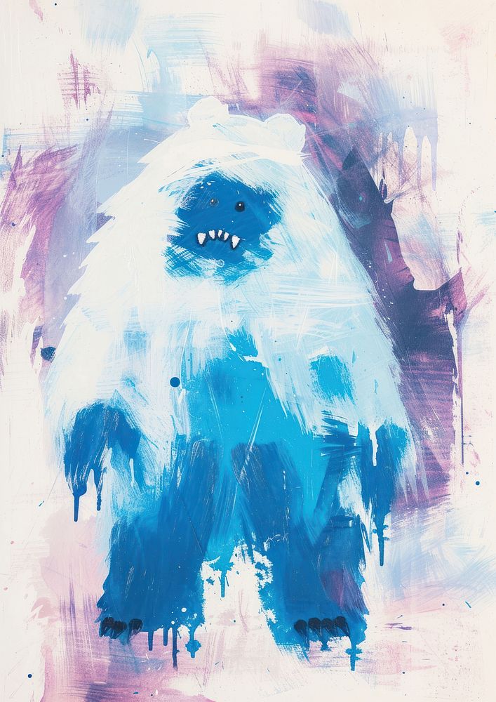 Yeti art backgrounds abstract. | Premium Photo Illustration - rawpixel