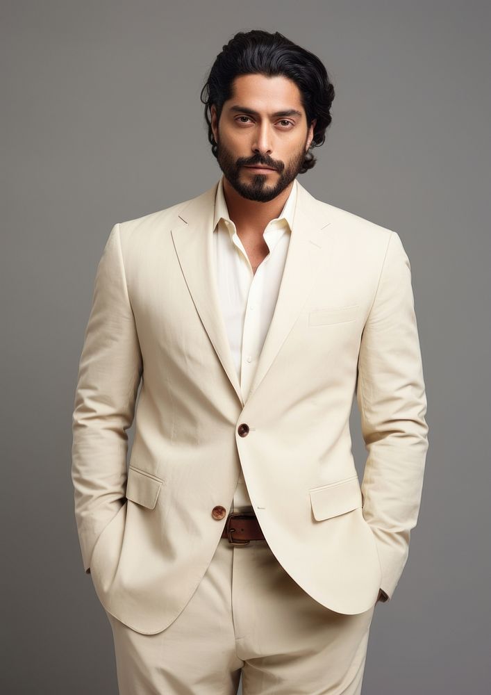 Cream formal suit fashion blazer | Free Photo - rawpixel