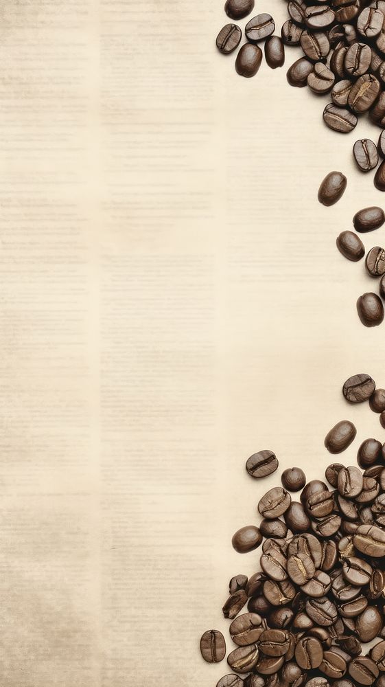Wallpaper ephemera pale Coffee beans | Free Photo Illustration - rawpixel