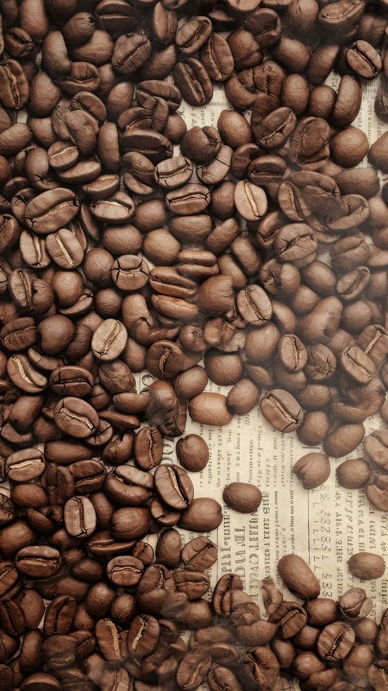 Wallpaper ephemera pale Coffee beans | Free Photo Illustration - rawpixel