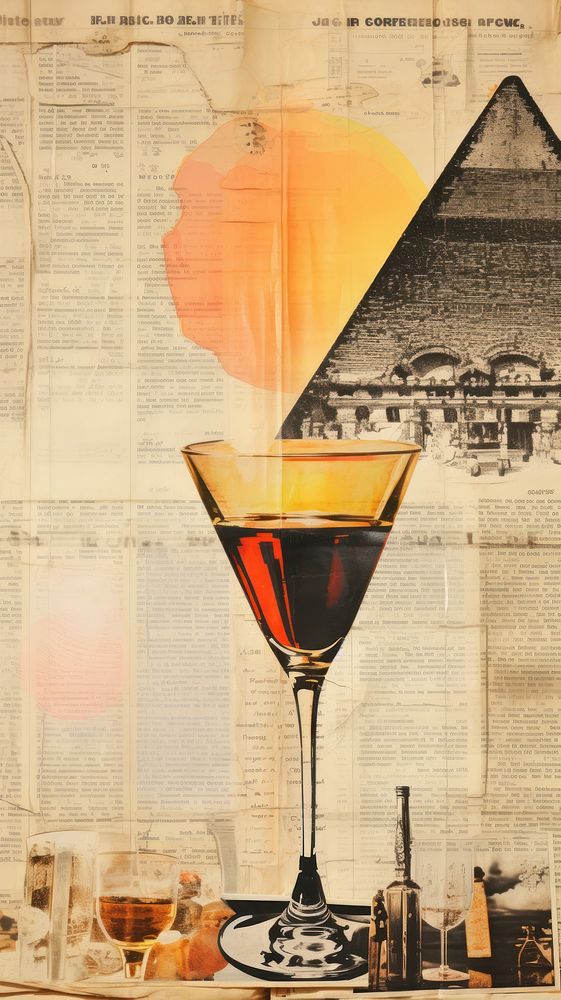 Wallpaper ephemera pale Egypt cocktail | Premium Photo Illustration ...