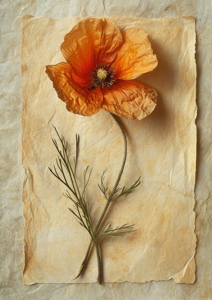 Real Pressed California Poppy flower | Premium Photo - rawpixel