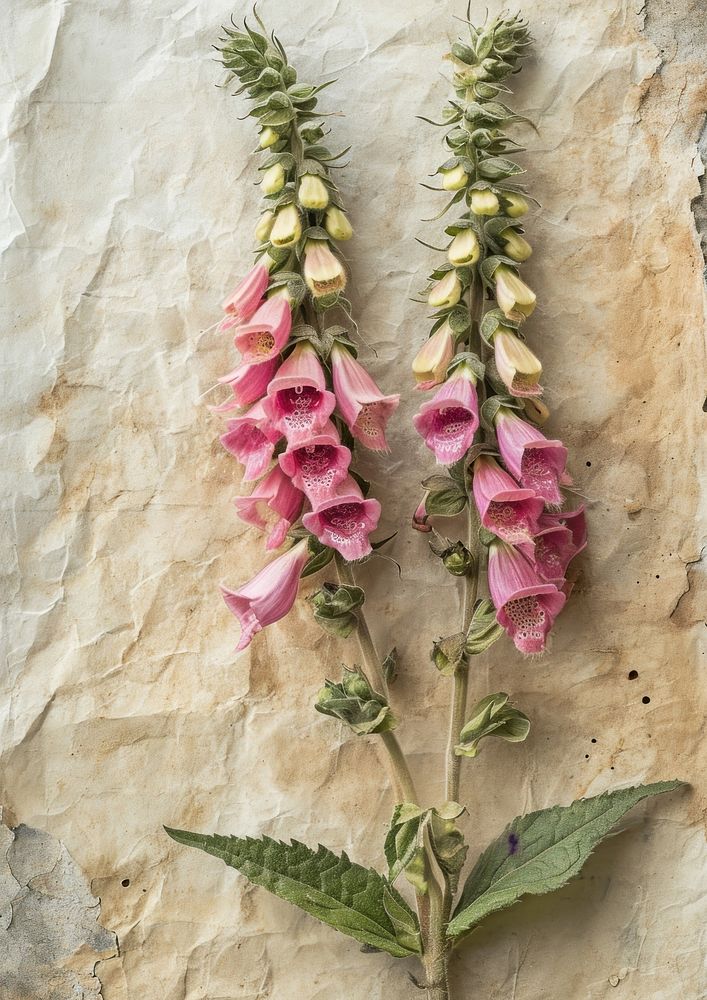 Real Pressed Foxgloves flower foxglove | Free Photo - rawpixel
