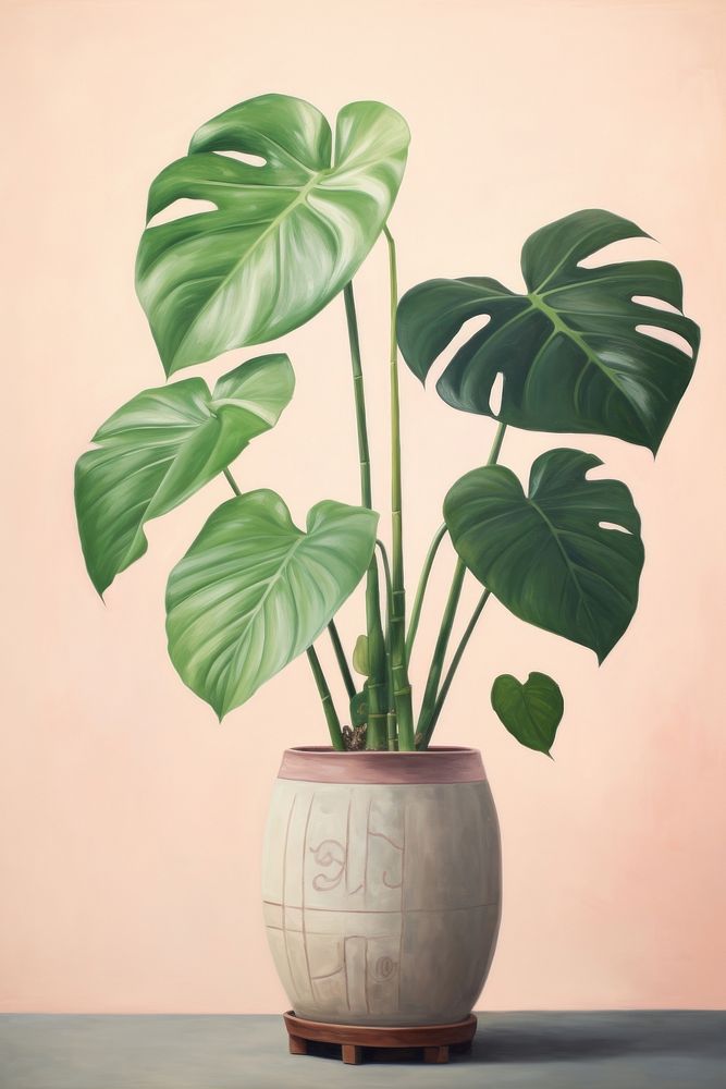 Monstera cute pot isolated clear | Free Photo Illustration - rawpixel
