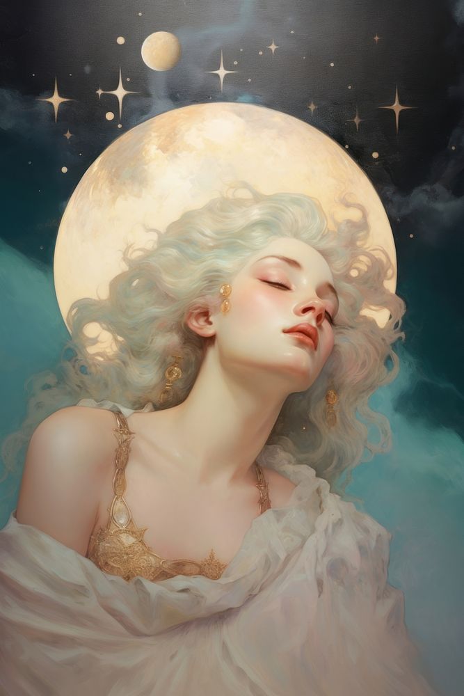 Celestial Moon moon astronomy portrait. | Free Photo Illustration ...