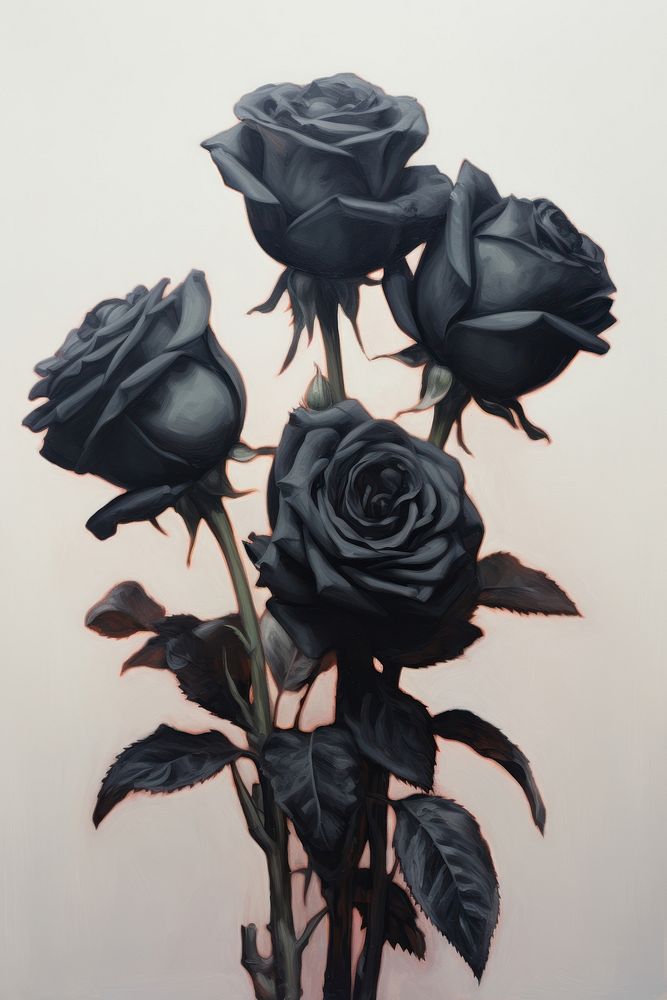 Black roses bouquet isolated clear | Free Photo Illustration - rawpixel