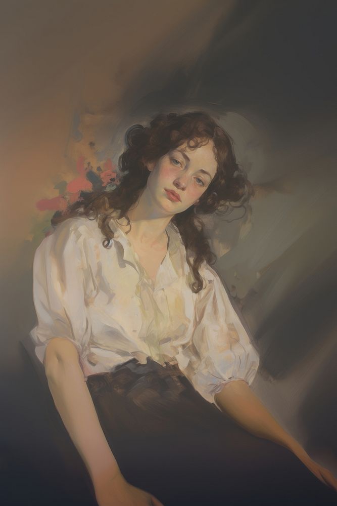 female sorrowful expression her face | Premium Photo Illustration ...