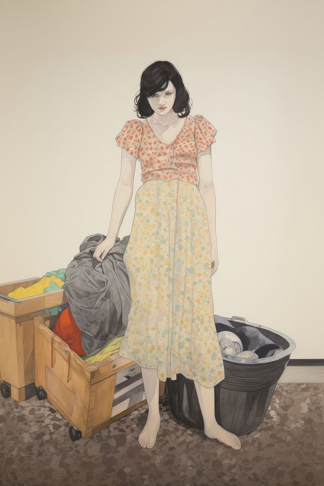 Homemaker portrait dress adult. | Free Photo Illustration - rawpixel