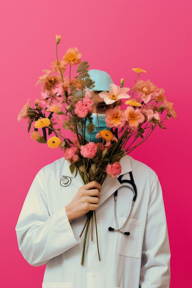 Doctor flower portrait doctor. | Free Photo Illustration - rawpixel