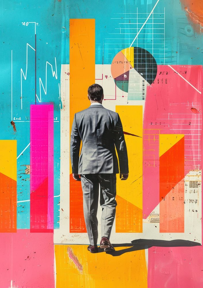 business man raising graph standing | Free Photo Illustration - rawpixel