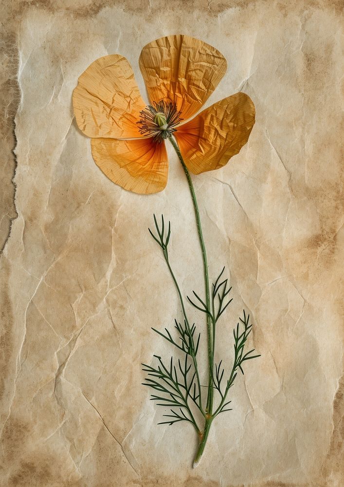 Real Pressed california poppy flower | Premium Photo - rawpixel