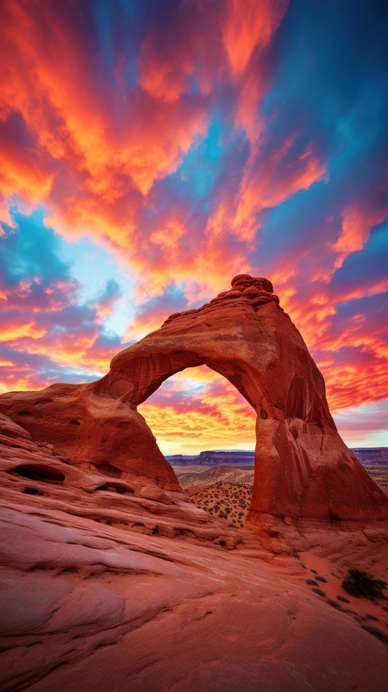 Colorful desert arch nature sky | Premium Photo - rawpixel