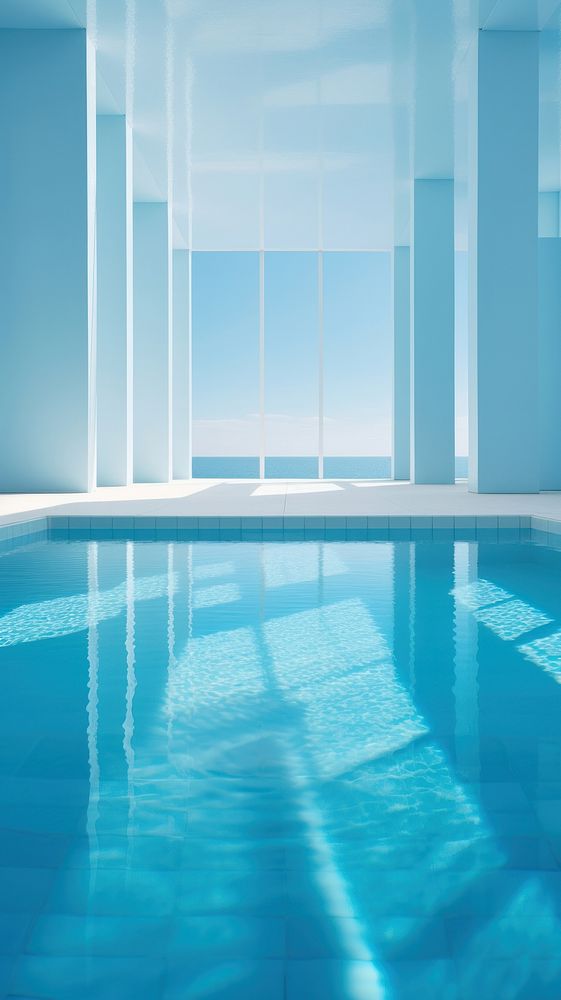 Pool water architecture tranquility reflection. | Premium Photo ...