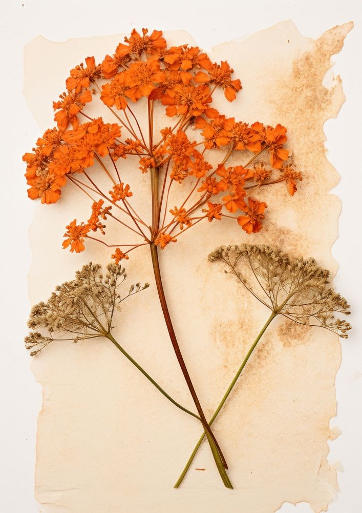 Real Pressed burnt orange yarrow | Premium Photo - rawpixel