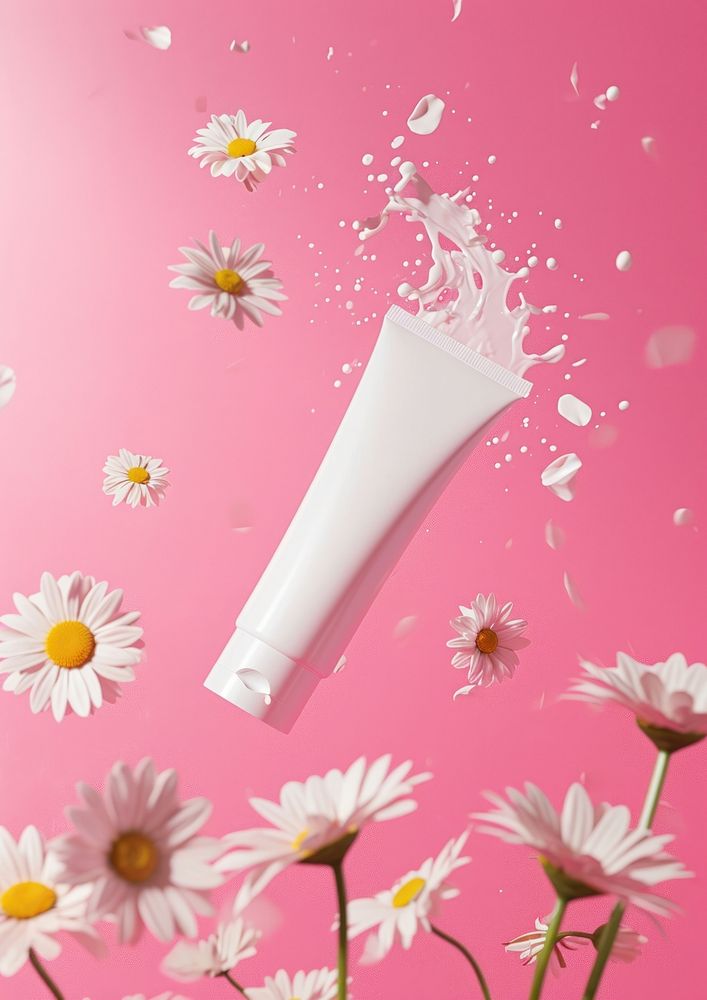 Sunscreen packaging daisy flower petal. | Premium Photo - rawpixel