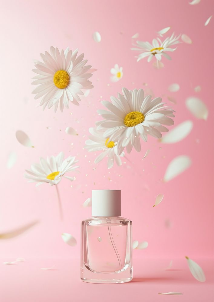 Perfume glasses packaging daisy cosmetics | Free Photo - rawpixel