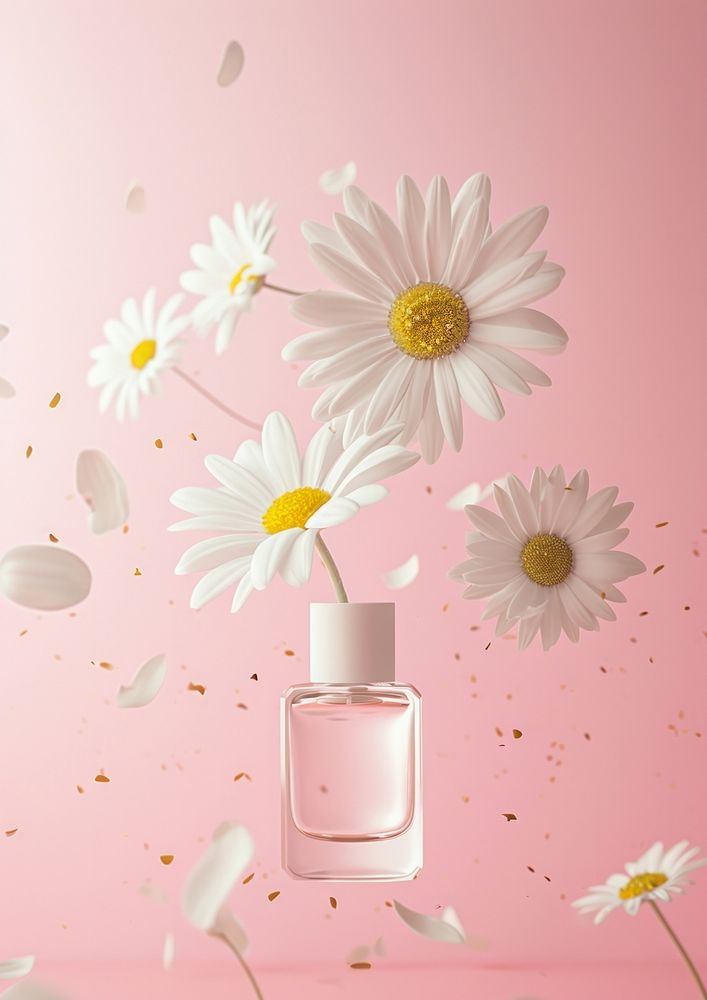Perfume glasses packaging daisy cosmetics | Free Photo - rawpixel