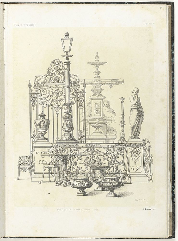 Objecten van gietijzer (c. 1866 | Free Photo Illustration - rawpixel